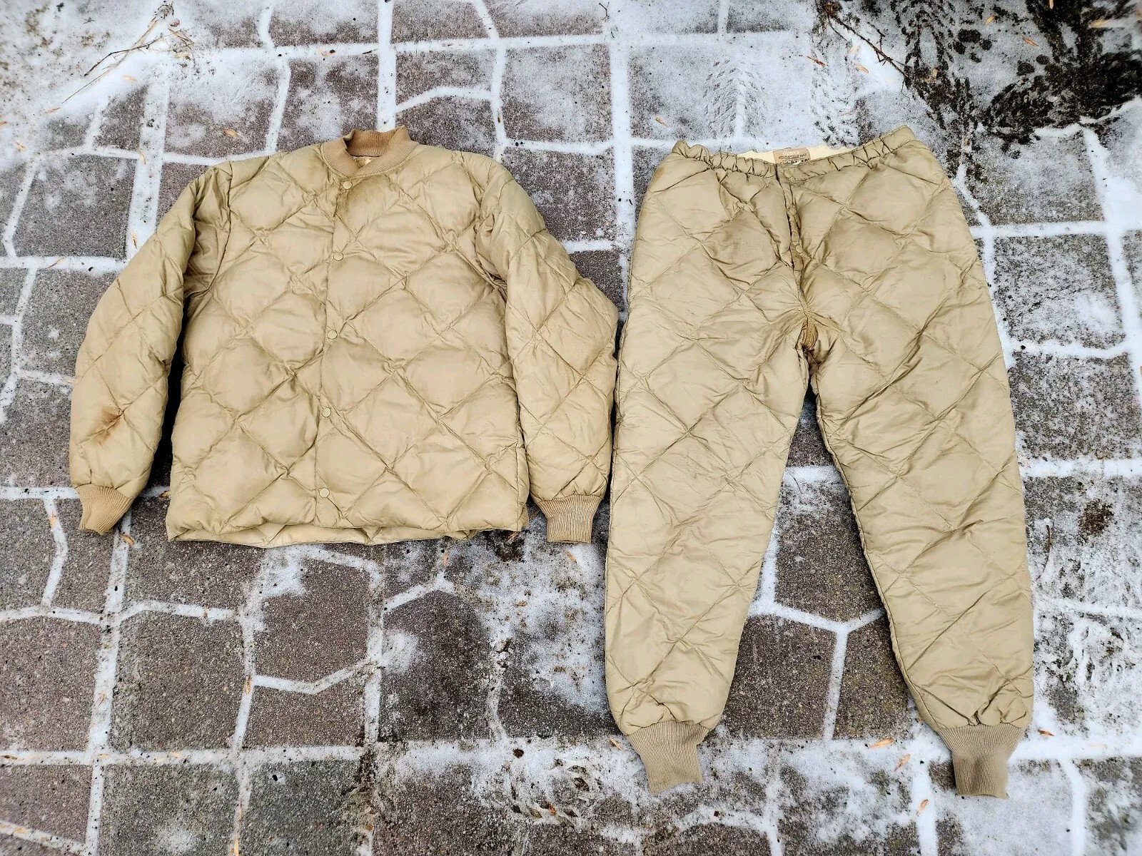 Rare VINTAGE Eddie Bauer Jacket Mens Large Puffer Down 50s Quilted w ...