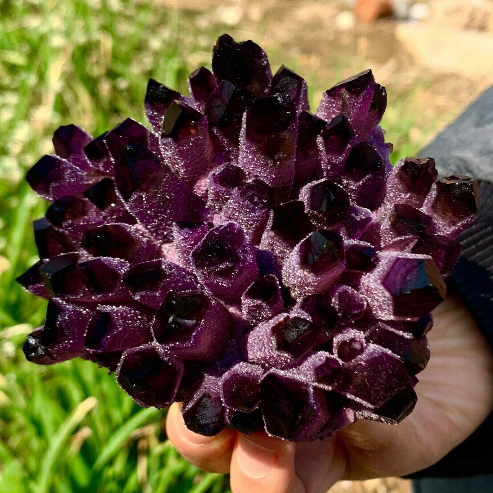 300g+ New purple Phantom Quartz Crystal Cluster Mineral Specimen Reiki ...