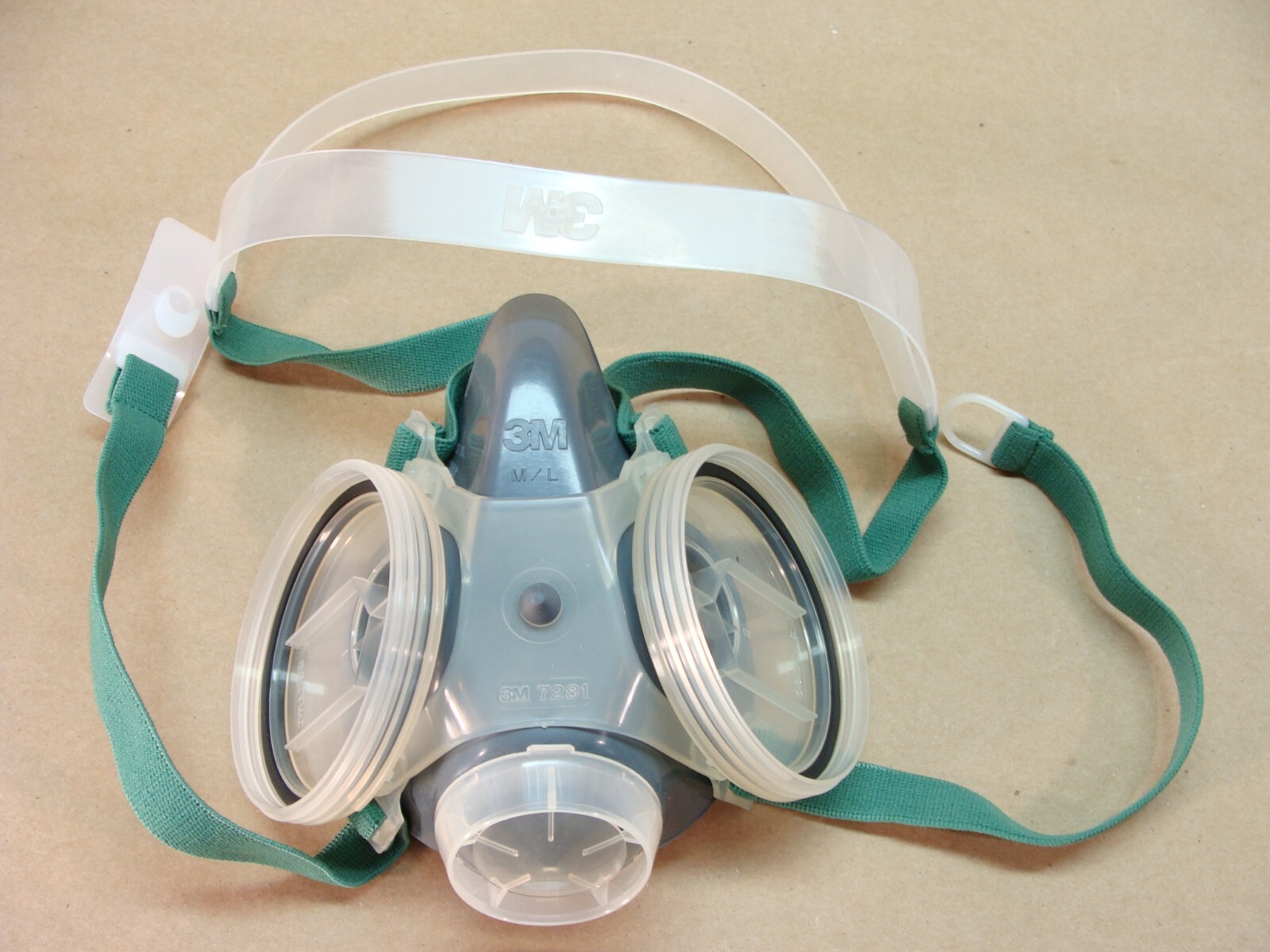 NEW 3M 7300S dual cartridge half mask respirator silicone facepiece M/L ...