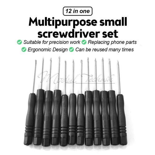 12-in-1 Precision Screwdriver Set Extra Long Slotted Phillips Swivel ...