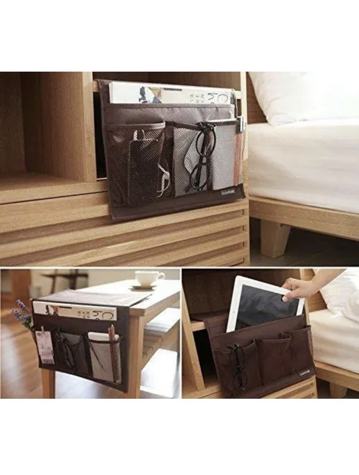 HAKACC Bedside Caddy/Bedside Storage Organizer,Remote Control Holder ...