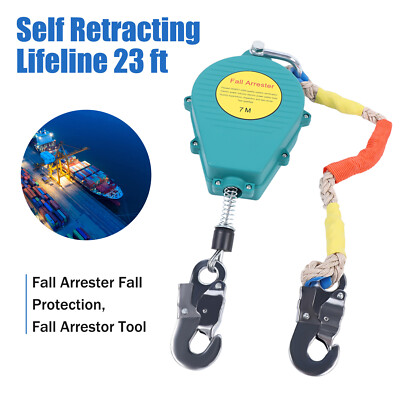 Self Retracting Lifeline 23 ft Fall Arrester Fall Protection Fall ...