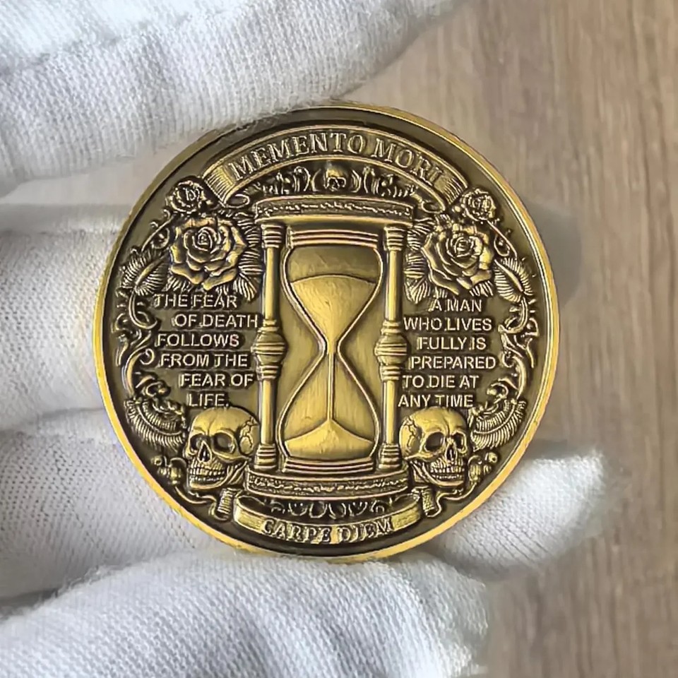 Memento Mori Coin EDC Challenge Stoic Reminder Grim Reaper and ...