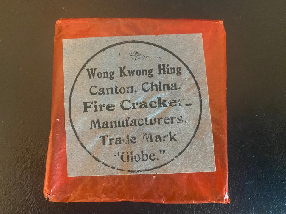 Vintage Original Firecracker Label and wrapper, WONG KWONG HING, NO ...