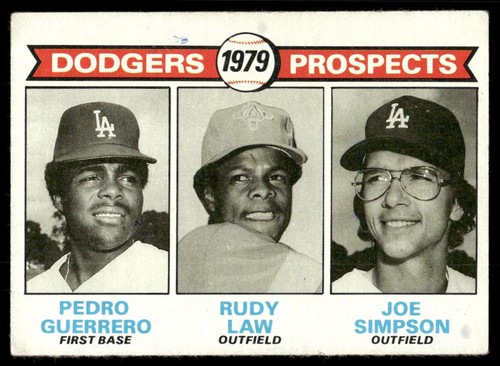 1979 Topps #719 Dodgers Prospects Pedro Guerrero / Rudy Law / Joe ...