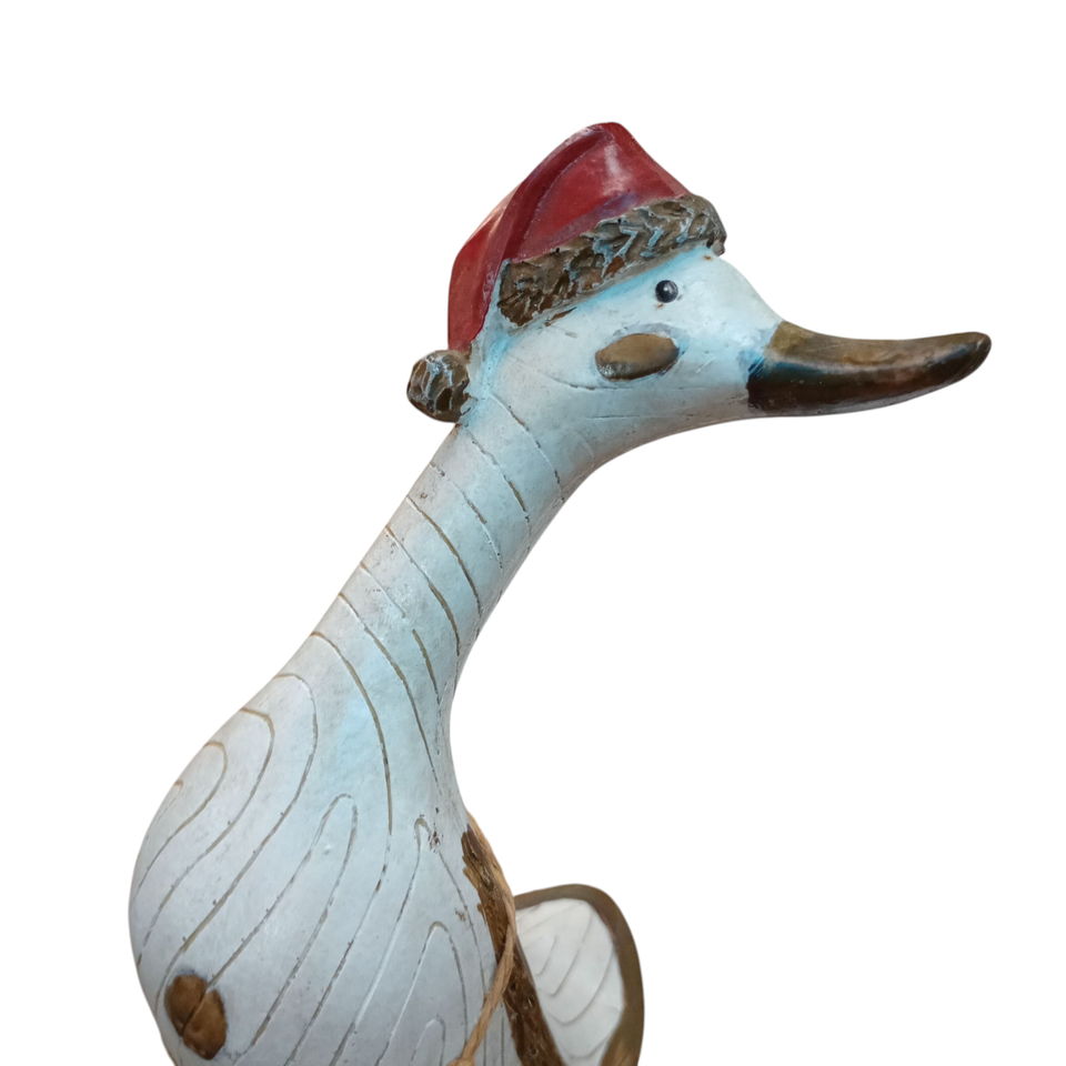 Tii Collections Folk Art Holiday Art Resin Christmas Duck Figurine - 11 ...