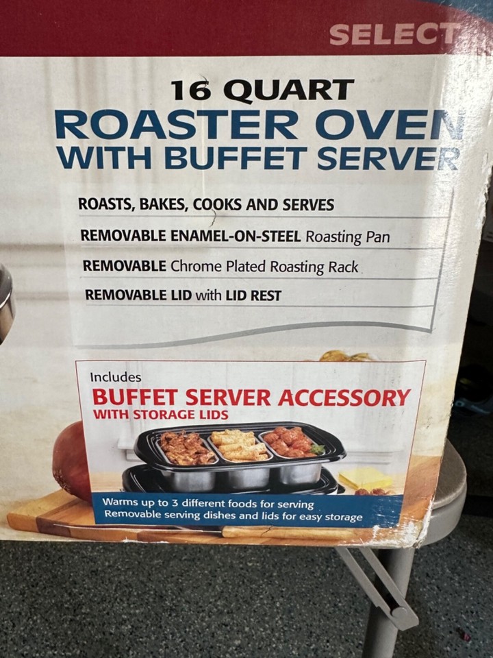 NEW RIVAL 16 QT QUART ROASTER OVEN WITH BUFFET SERVER RO162BR | eBay