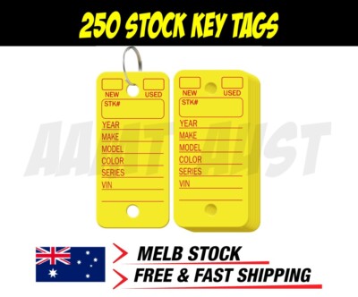 Car Yard Key Tags, 250 Disposable Vinyl Plastic Car Stock Key Tags | eBay