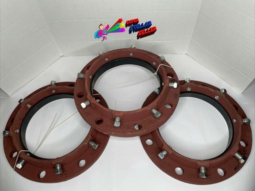 3 - Sigma 8" ZF2-C8 Zip Flange 200PSI w/Gasket Ductile Iron Standard ...
