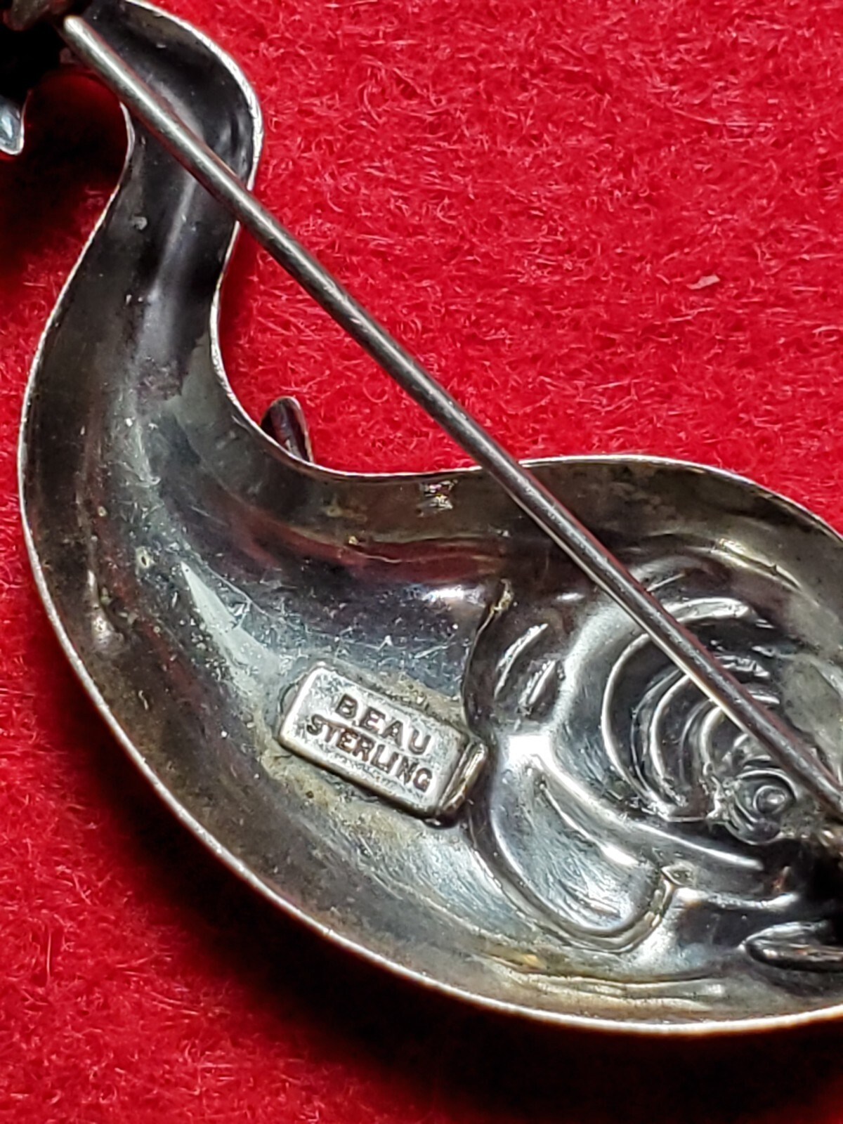 Vintage Beau Sterling Dolphin Pin , Old Style Dolphin Fish Brooch. | eBay