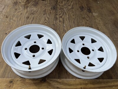Steel 12” Utility Trailer Wheels. (One Set) | eBay
