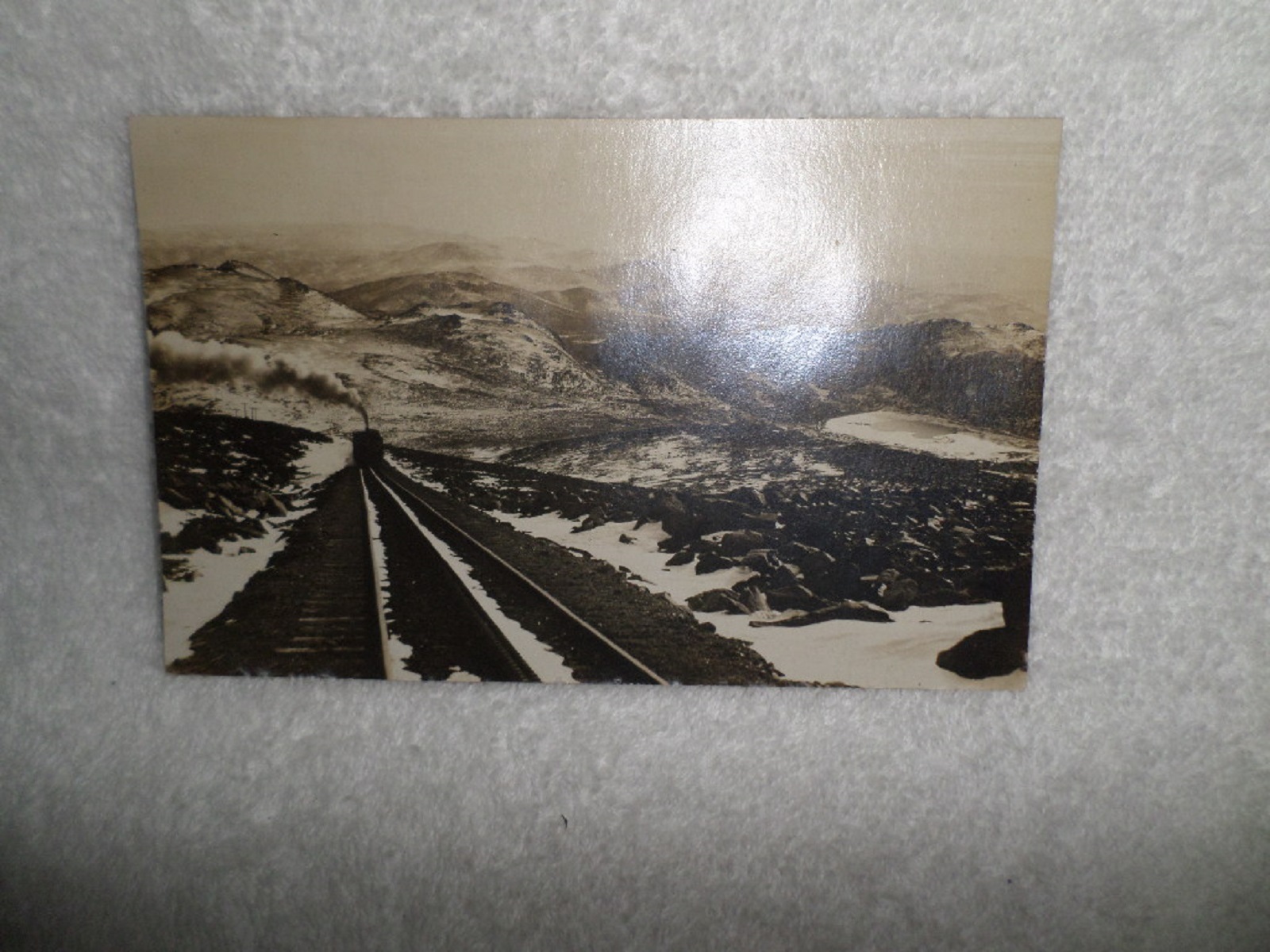 1907-08 RPPC POSTCARD COG RAILWAY Colorado Pike's Peak SNOW CYKO ...