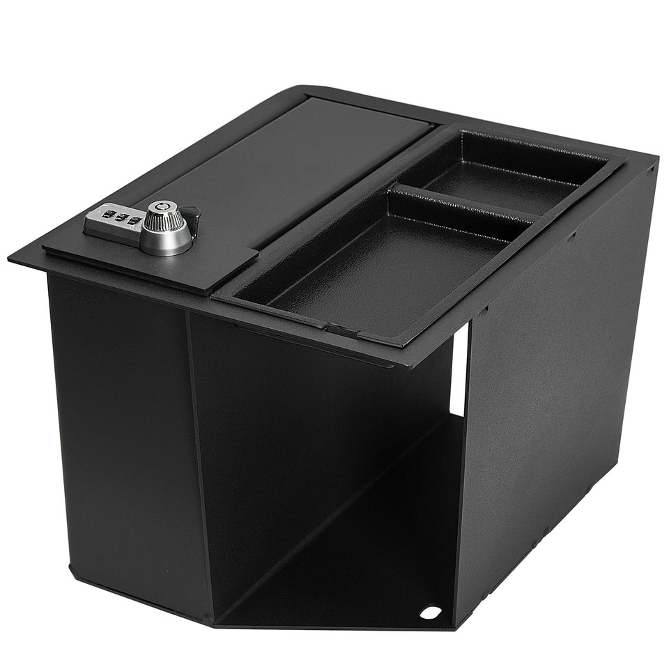 For TOYOTA Tundra 14-2020 2021 Center Console Safe GUN Storage Lock Box ...