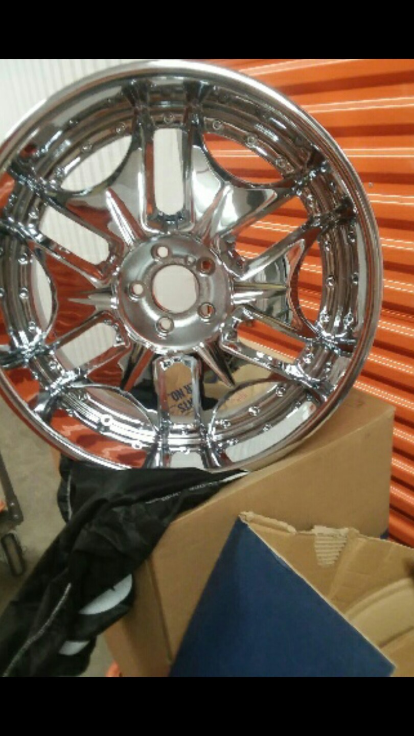 NEW DROPSTAR 22 in by 9.5 CHROME RIM SET OF 4 STYLE:DS01 | eBay
