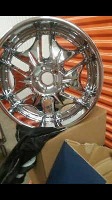 NEW DROPSTAR 22 in by 9.5 CHROME RIM SET OF 4 STYLE:DS01 | eBay