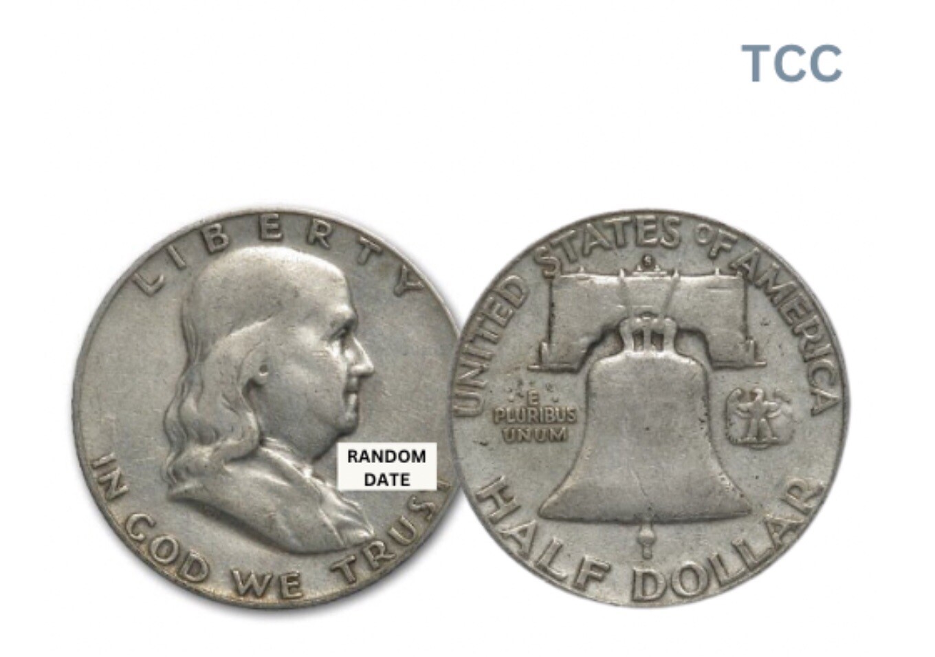 1948 - 1963 Franklin Half Dollar 90% Silver Random Date Average ...