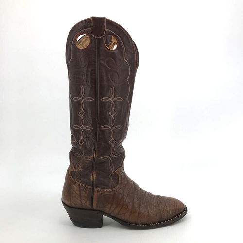 Vintage Hondo Buckaroo Cowboy Western Boots Brown Leather Pull On Mens ...