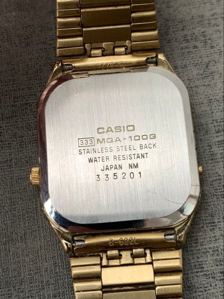 Casio Vintage Digital Watch Rare Analog Display Metal Band Used | eBay