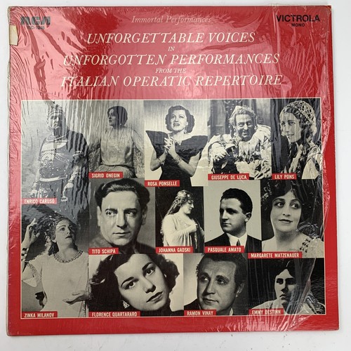 Unforgettable Voices in Performances Italian Operatic LP Record Album ...