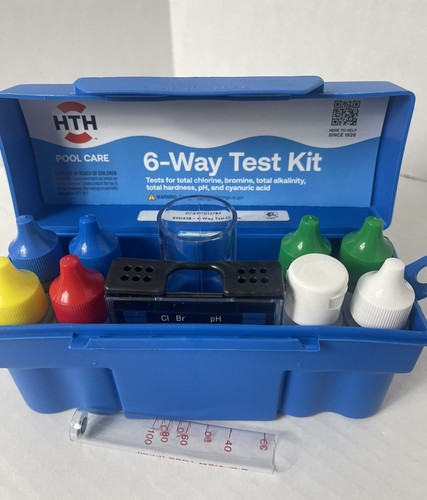 HTH Pool Care 6-Way Test Kit for Swimming Pools 100 Tests New In Box ...