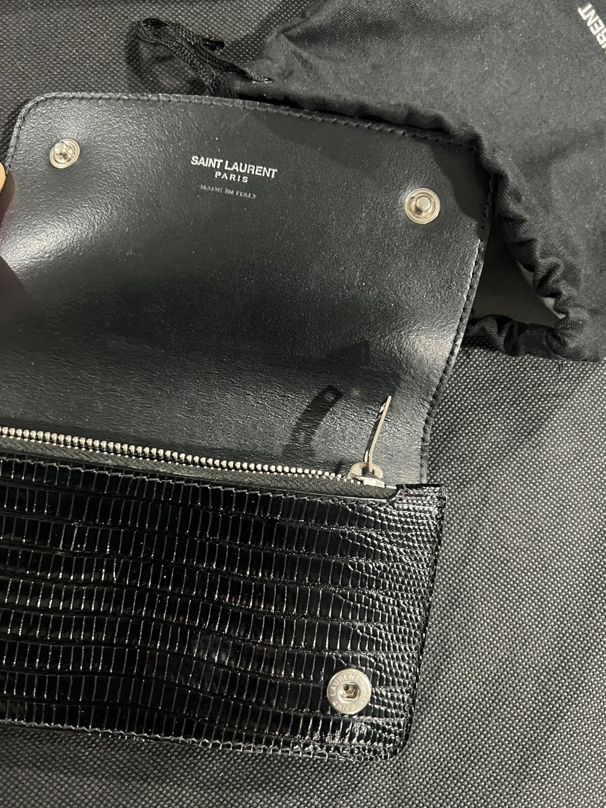 Saint Laurent Hedi Slimane mens chain animal embossed… - Gem