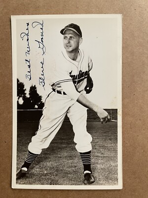 1950 Steve Gromek Cleveland Indians Signed Team Issue Photo Postcard ...
