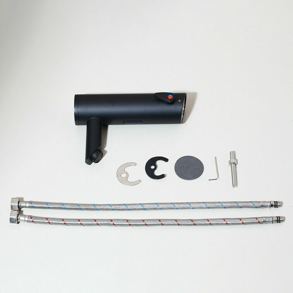 Touchless Matte Black Bathroom Basin Sink Mixer Sensor Faucet 1 Handle ...