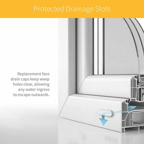 uPVC Window Face Drain Cap Door PVC Weep Hole Cover Plastic Drainage ...