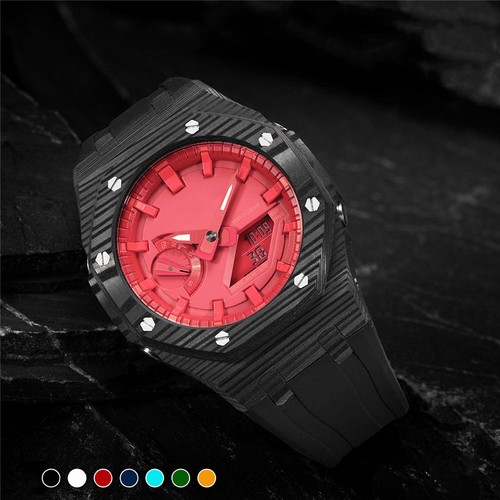 4rd AP Mod Kit Carbon Fiber Case for Casio G-SHOCK GA 2100 Liquid ...