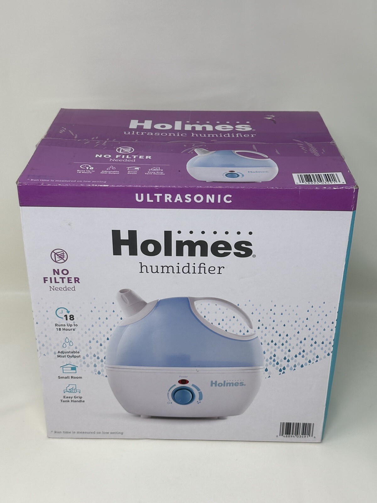 Holmes Ultrasonic Humidifier No Filter Needed 18 Hours Adjustable Mist ...