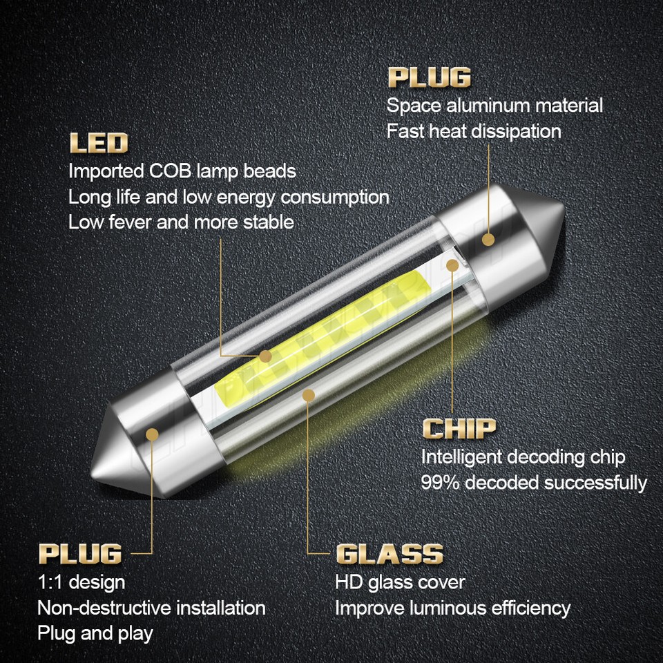 LED White 211-2 Interior Map Light Bulb|Dome Light Bulb|Courtesy Light ...
