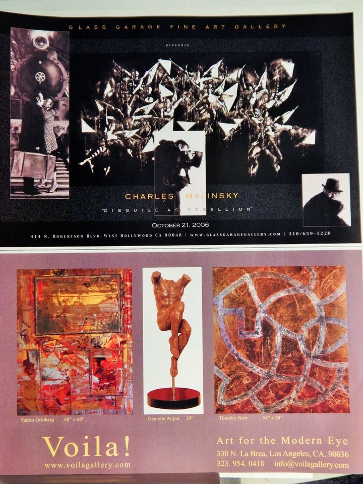 KEVIN FITZGERALD / CHARLES MALINSKY ART PIECES ORIG VTG 2006-2 ...