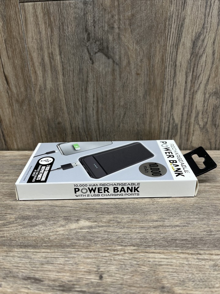 Dual USB Power Bank 10000mAh Backup Portable Charger External Battery ...