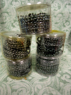 LC-1958 Charcoal colored pearl string beads; 3mm, from Darice Inc.(5 ...