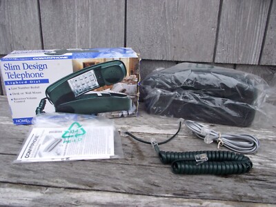 Vintage Conair Phone Model SW204FGL Slim Design Green Lighted Dial Bell ...
