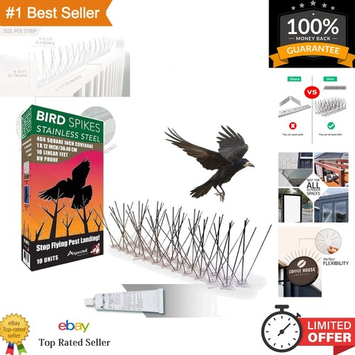 Stainless Steel Bird Spikes - Durable, Easy to Install, Humane Bird ...