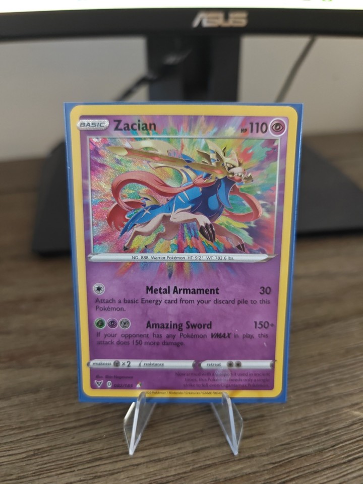 Zacian 082/185 MINT -Amazing Rare Pokémon Card- Vivid Voltage (2c) | eBay