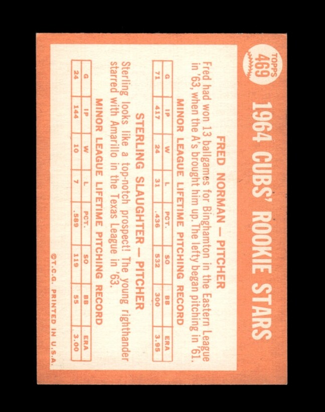 1964 Topps Set-Break #469 Cubs Rookies EX-EXMINT *GMCARDS* | eBay