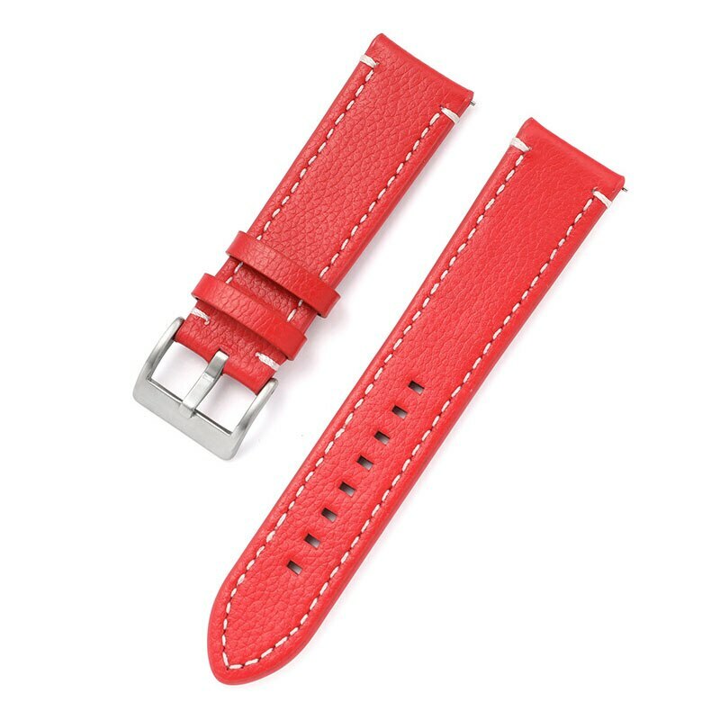 Lychee Grain Genuine Cow Leather Strap 18mm 19 20 21 22 24mm Watch Band ...