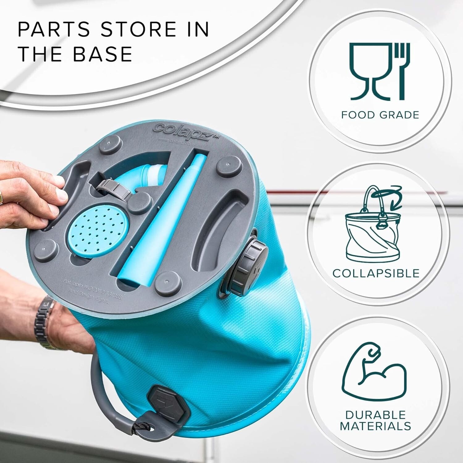 Colapz Collapsible Watering Can & Foldable Bucket Water Container ...