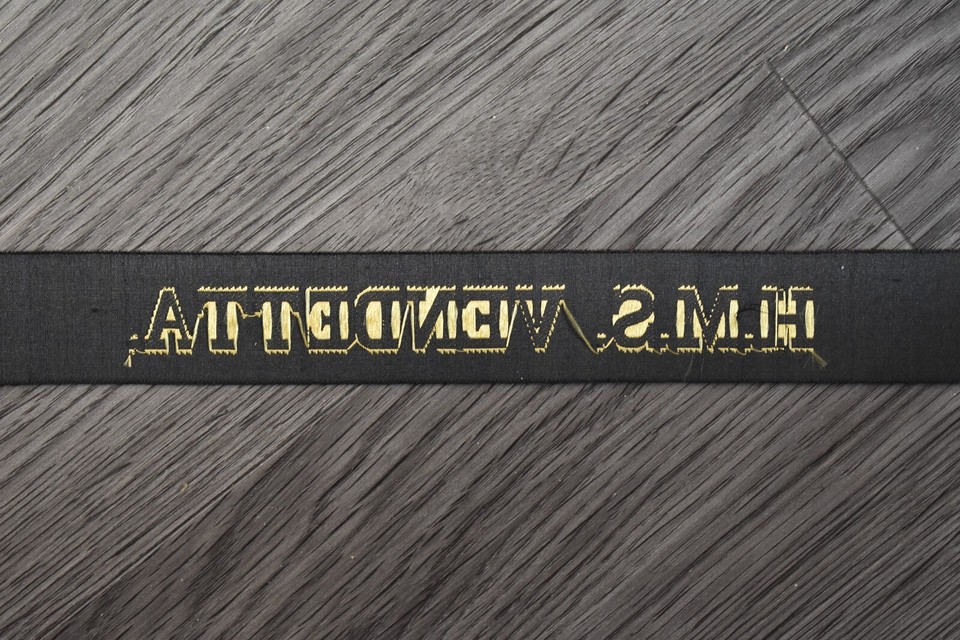 Royal Navy Cap Tally Ribbon - H.M.S. Vendetta. (DOT) - WW1 Destroyer ...