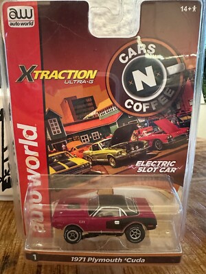 Auto World 1971 440 cuda blackcherry w/ black billboards | eBay