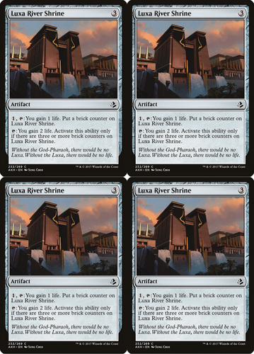4x MTG 2017 LUXA RIVER SHRINE - ARTIFACT 232/269 - MAGIC CARD x4 copies ...