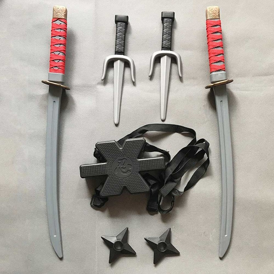 Deadpool Weapons Kit Ninja Swords Superhero Fancy Dress Costume ...