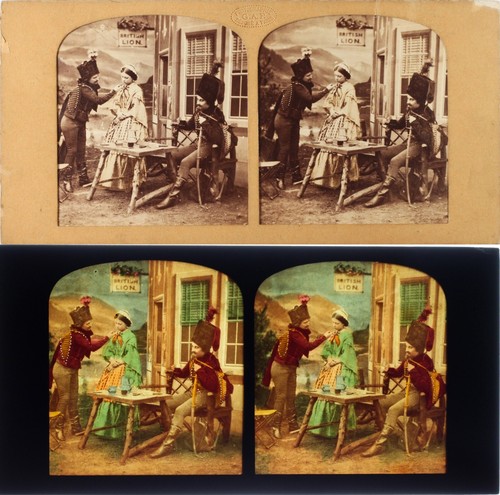 UK REGNO UNITO Scena Di Genere Comico Seduzione, Foto Stereo Diorama Ca ...