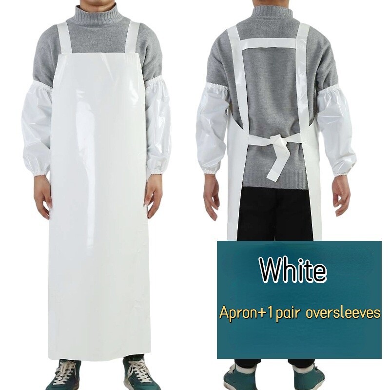 Heavy Duty Apron Unisex TPU Waterproof Butchers Industrial Aprons ...