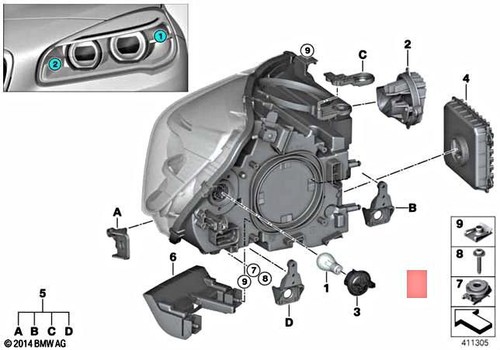 Genuine BMW 59C1 59C3 E38 E46 E53 E60 E60N E61 Bulb Silver OEM ...