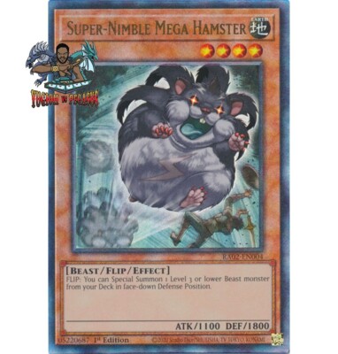Yugioh! 1x Super-Nimble Mega Hamster RA02-EN004 Ultimate Rare 1st Ed NM | eBay