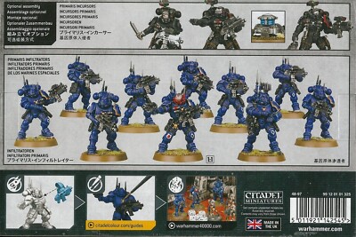 40k Primaris Incursors / Infiltrators x5 Space Marines Combat Squad ...