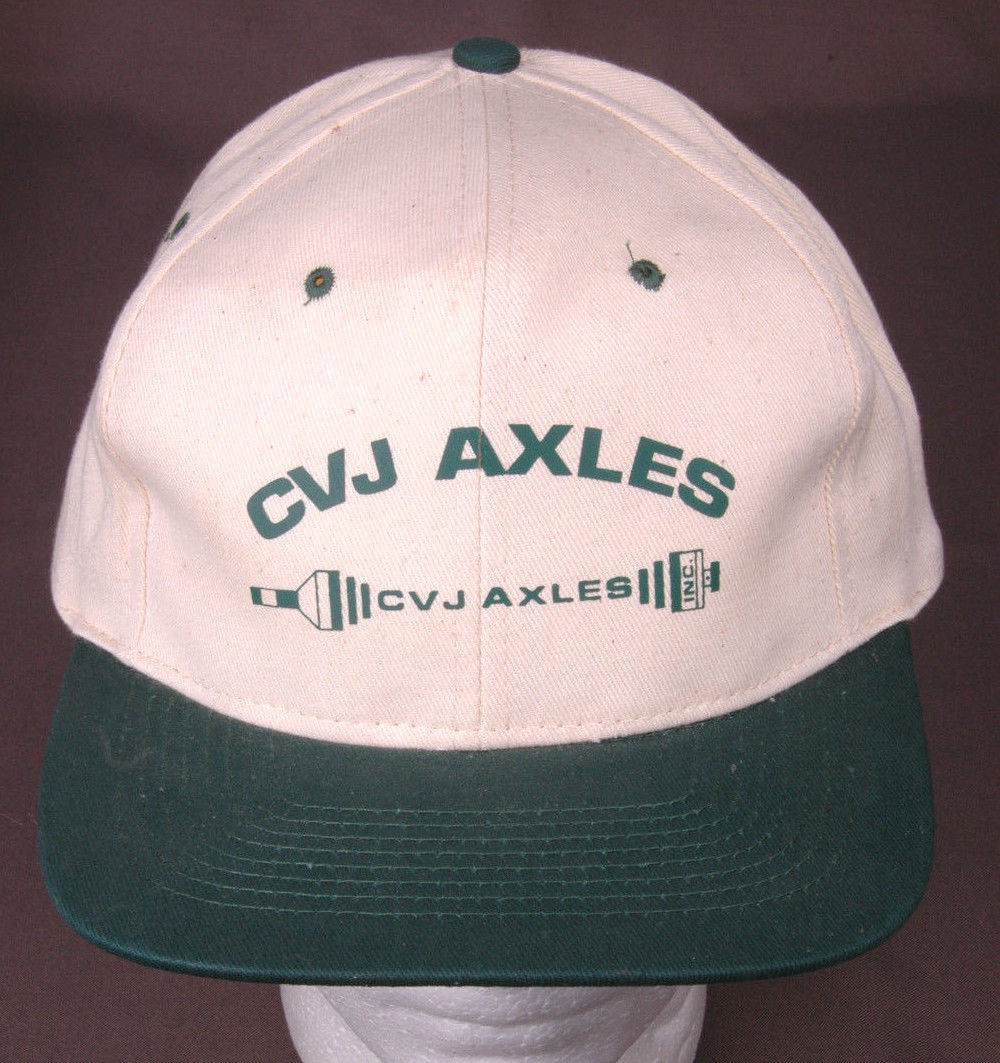 CVJ Axles Hat-Snapback-Off White-Auto-Garage-Baseball Cap-Green Bill ...